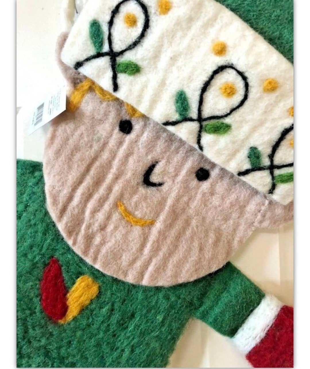 Christmas Elf Stocking Handcrafted Felt by MIDWEST-CBK Christmas Elf - Etsy