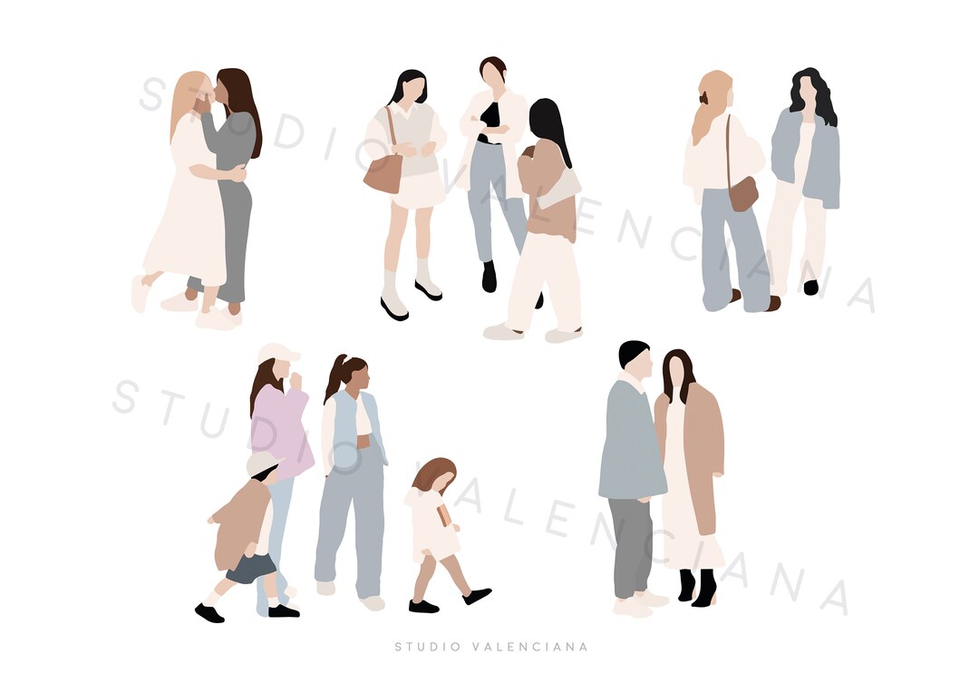 Flat Vector People / Digital Illustration - Etsy
