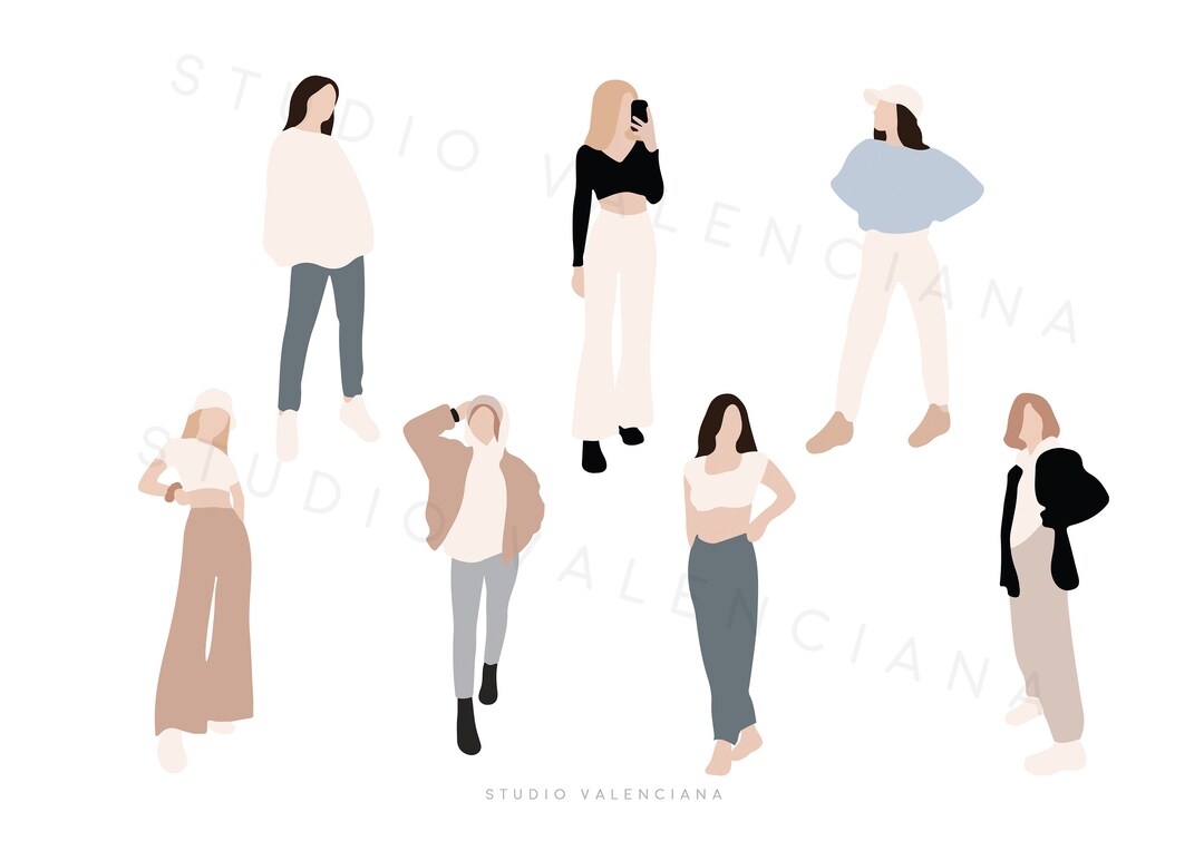 Flat Vector People / Digital Illustration - Etsy