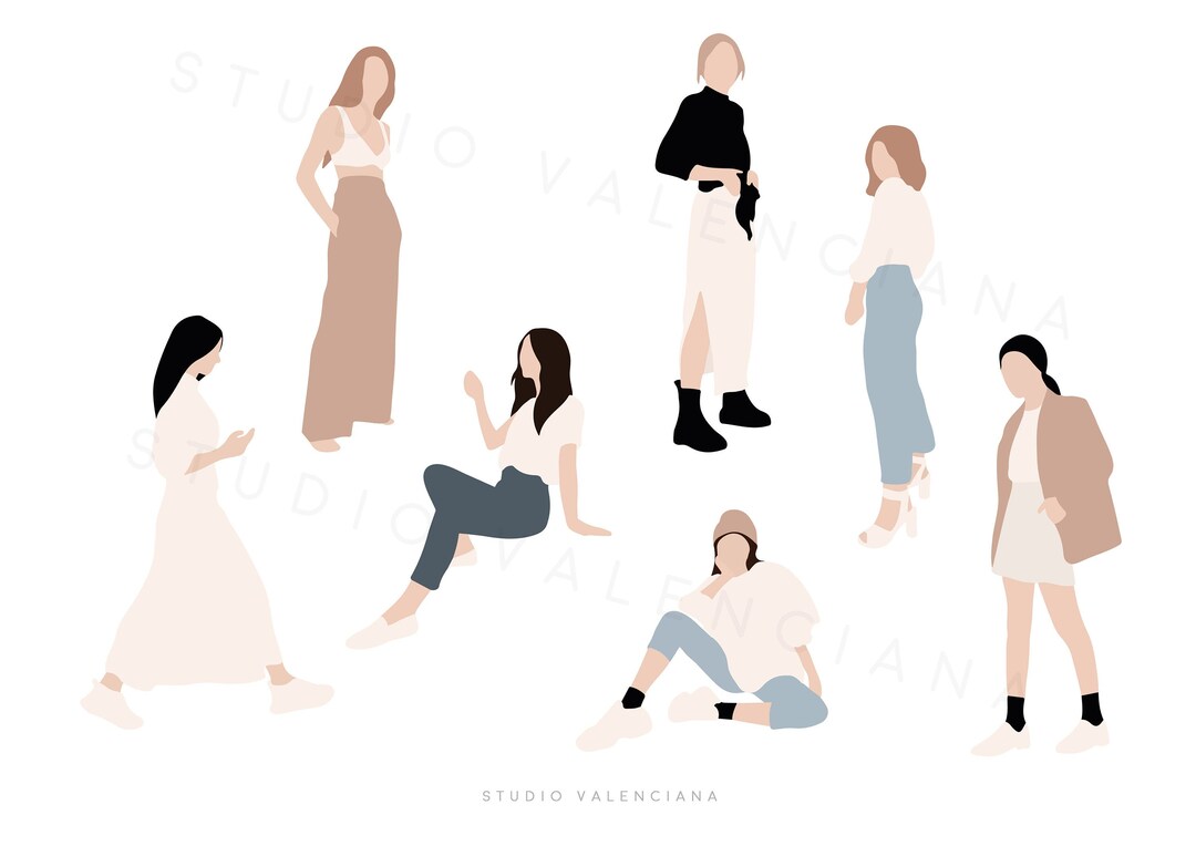 Flat Vector People / Digital Illustration - Etsy