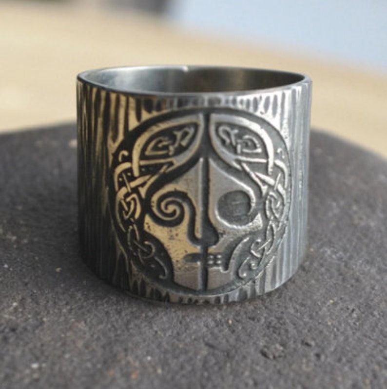 Norse Mythology Goddes Hel Ring Viking Hela Runes Stainless - Etsy