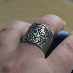 Norse Mythology Goddes Hel Ring Viking Hela Runes Stainless - Etsy