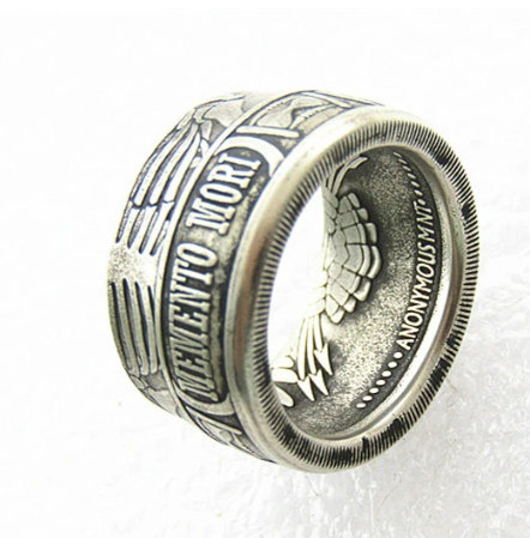 US Momento Mori 'head' Coin Ring Handmade in Sizes 8-16 - Etsy
