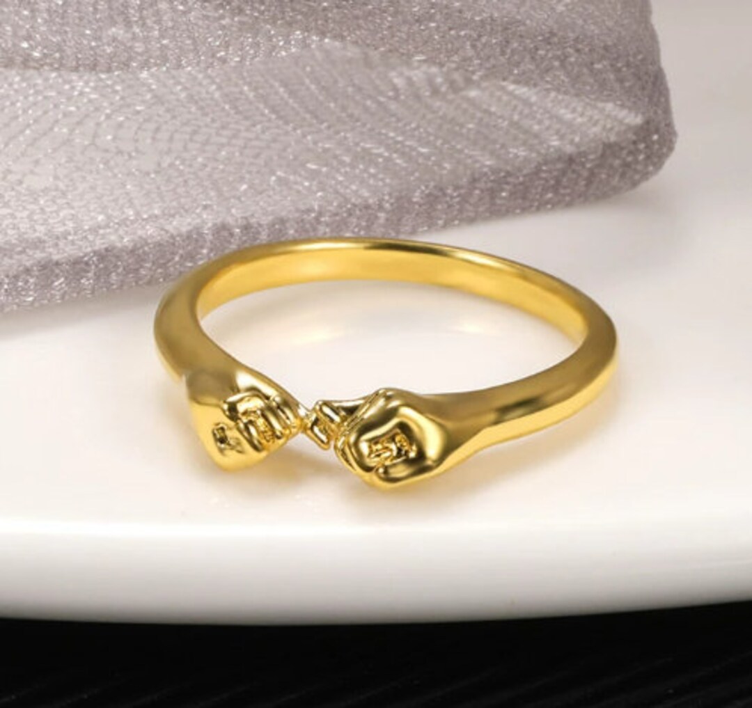 Vintage Hug Carved Hand Rings for Women Men Romantic - Etsy
