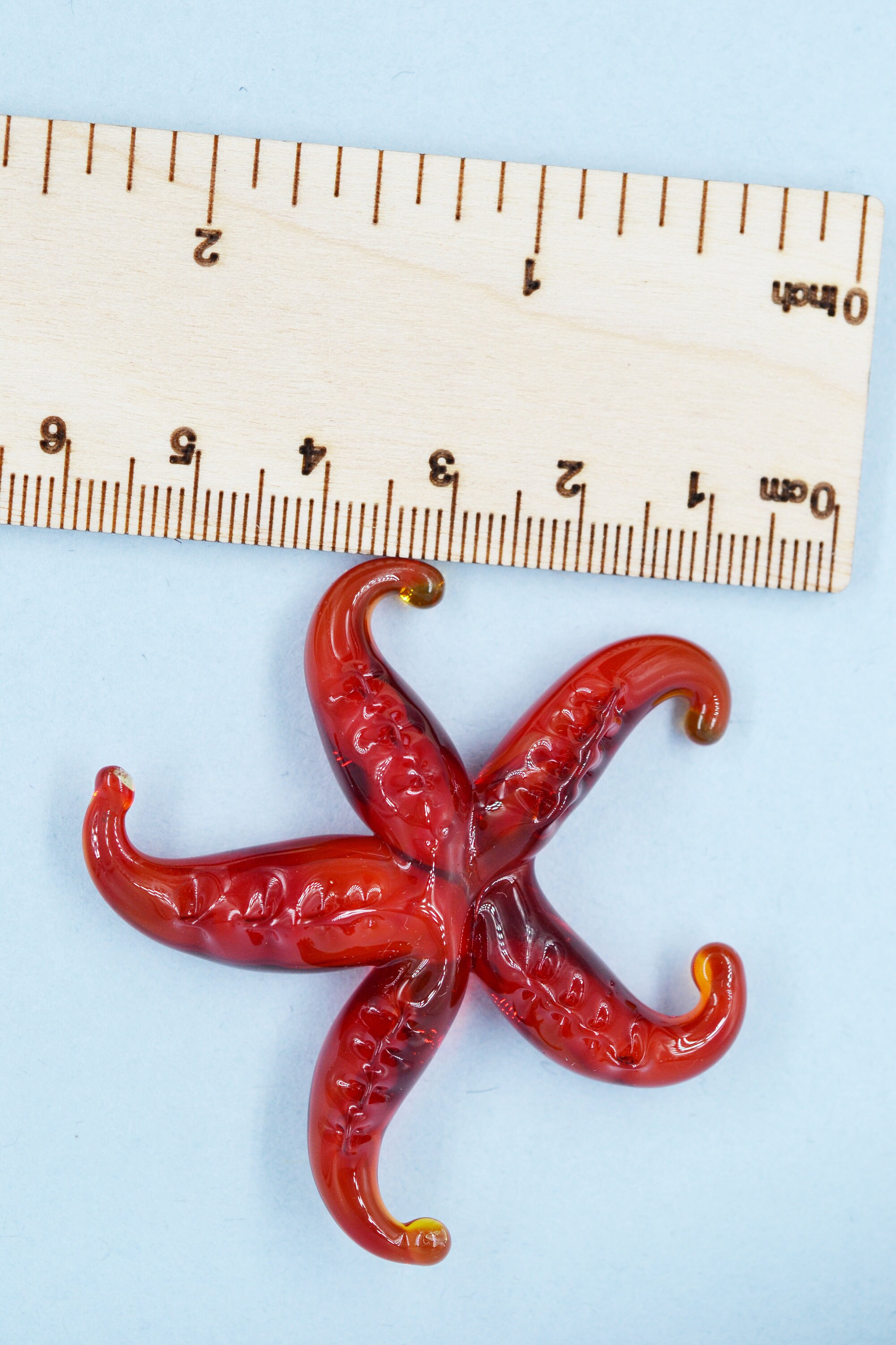 Glass Red Starfish Figurine Sea Creature Beautiful Miniature Unique ...