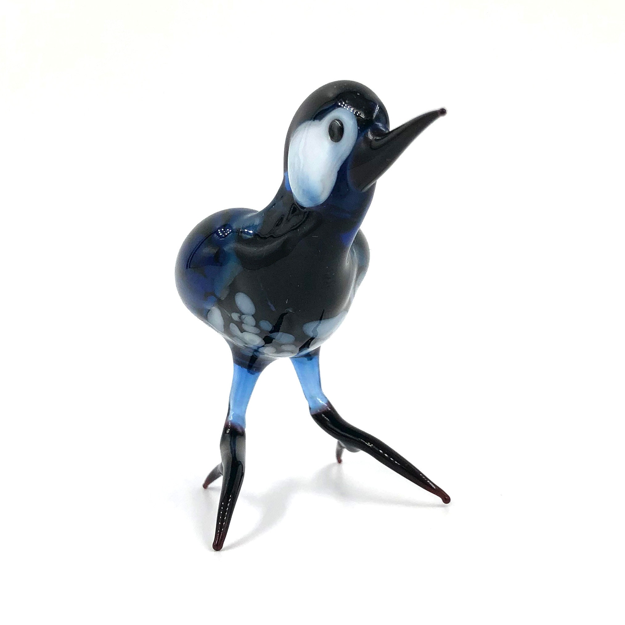 Bird Blue Glass Figurine Beautiful Lampwork Art Miniature Unique ...