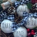 Rae Dunn Inspired Christmas Ornaments, Farmhouse Ornaments - Etsy