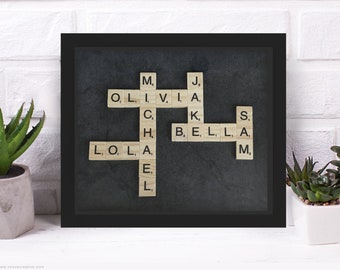 Scrabble Tile Family | Etsy