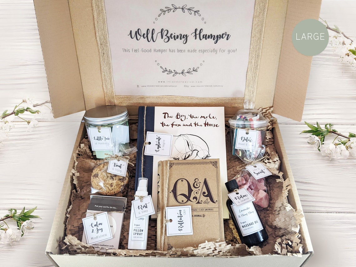 Personalised Wellbeing Gift Hamper: Vegan Spa Health Wellness Treat Box ...