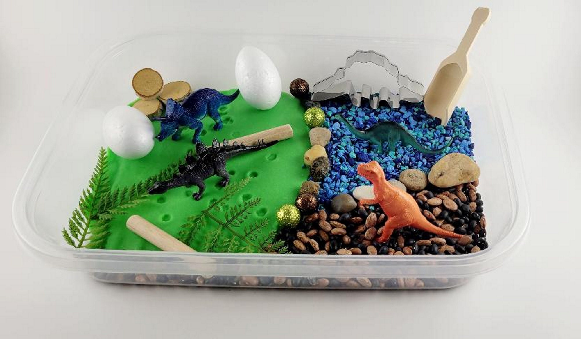 Dinosaur Play Dough Kit, Dinosaur Sensory Bin, Sensory Play Set ...
