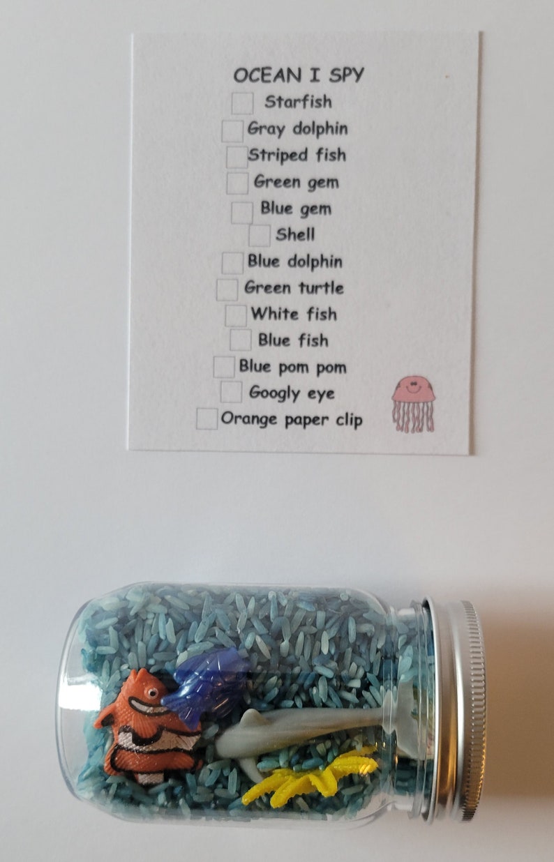 Ocean Sensory I Spy Jar Sea I Spy Bottle Toddler Activity - Etsy