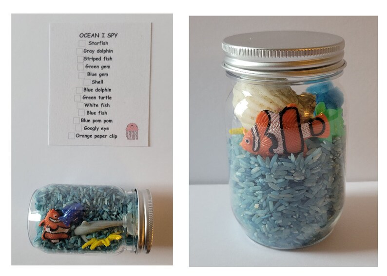 Ocean Sensory I Spy Jar Sea I Spy Bottle Toddler Activity - Etsy
