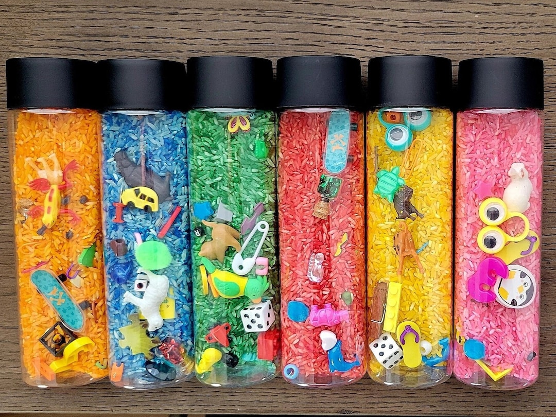 Sensory Bottle 14 Oz | I Spy Bottle| Calm Down Jar | Sensory Toys ...
