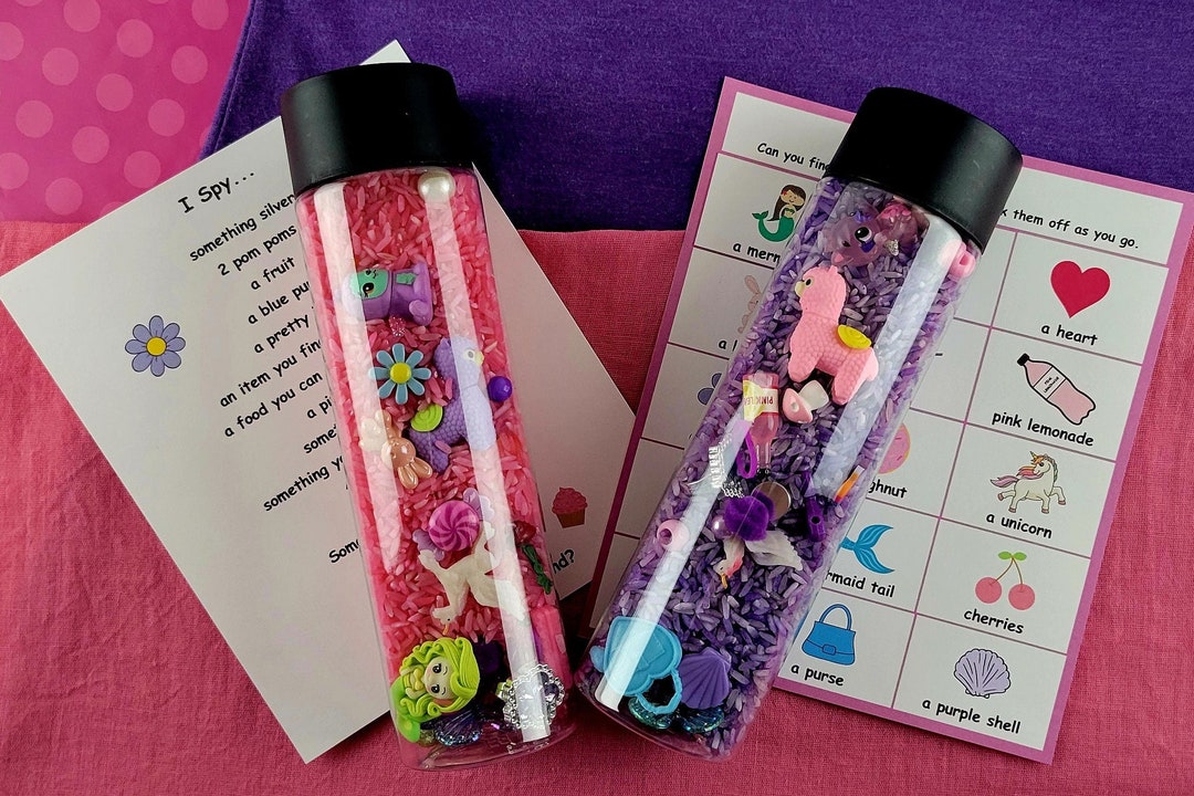 Girls Sensory Bottle/i Spy Jar/sensory Play Kit/girl Birthday Gift ...