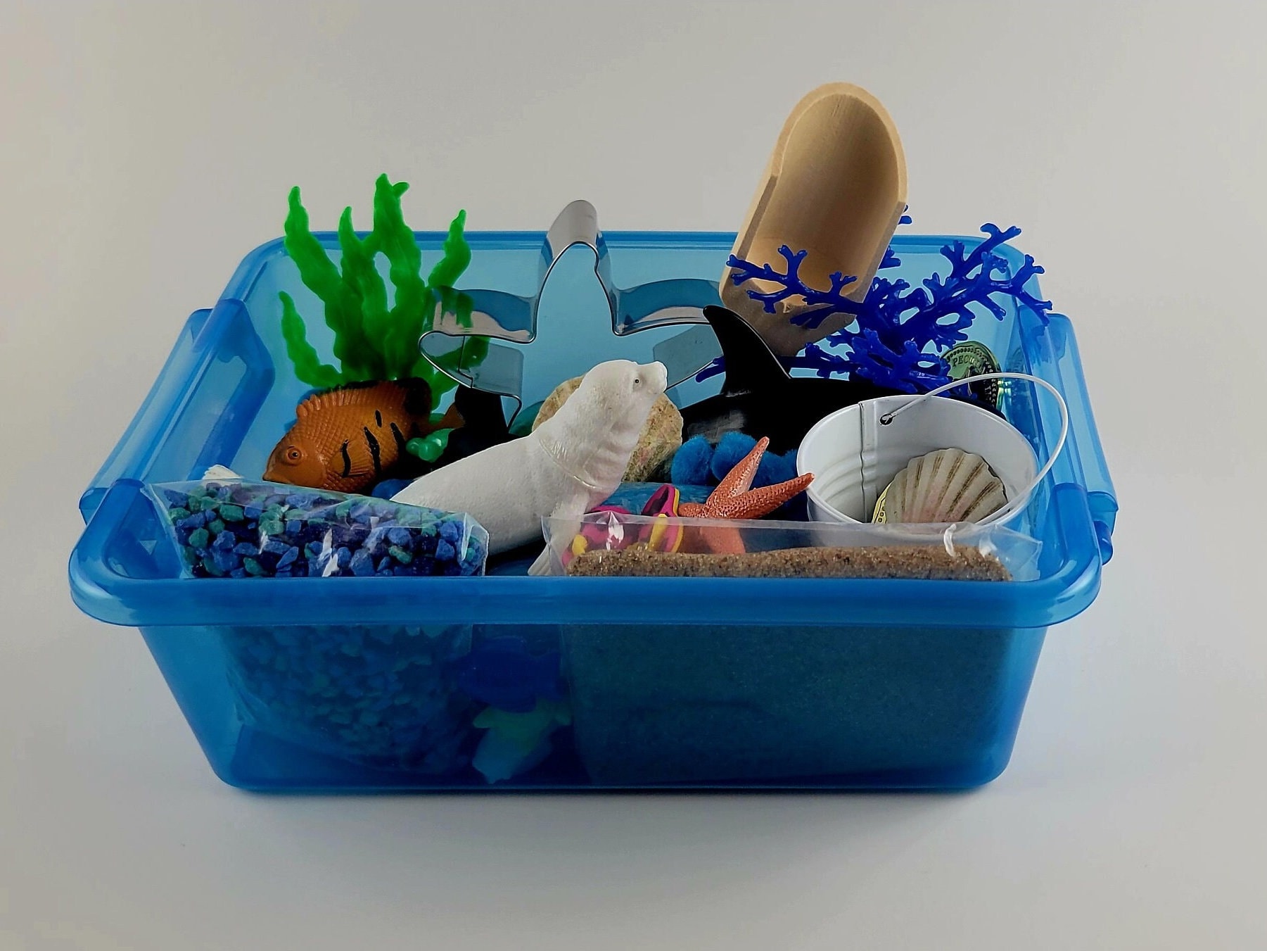 Ocean Sensory Bin, Kinetic Sand Kit, Play Dough Kit, Playdough Kit ...