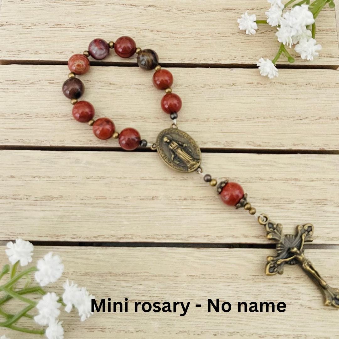 Gemstone Mini Rosary, Car Rosary, Pocket Rosaries: Catholic Gifts - Etsy