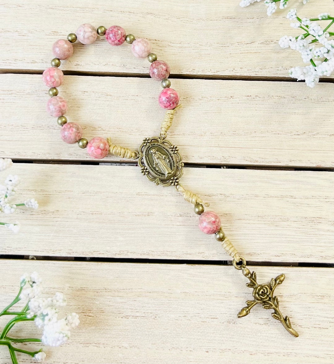 Personalized Mini Rosary, Pocket Rosary, Catholic Gifts, Baptism Gifts ...