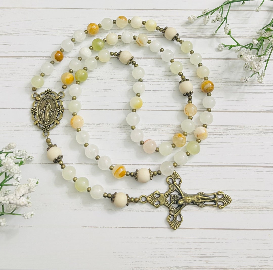 Afgan Jade Personalized Rosary: Catholic Confirmation Gift - Etsy