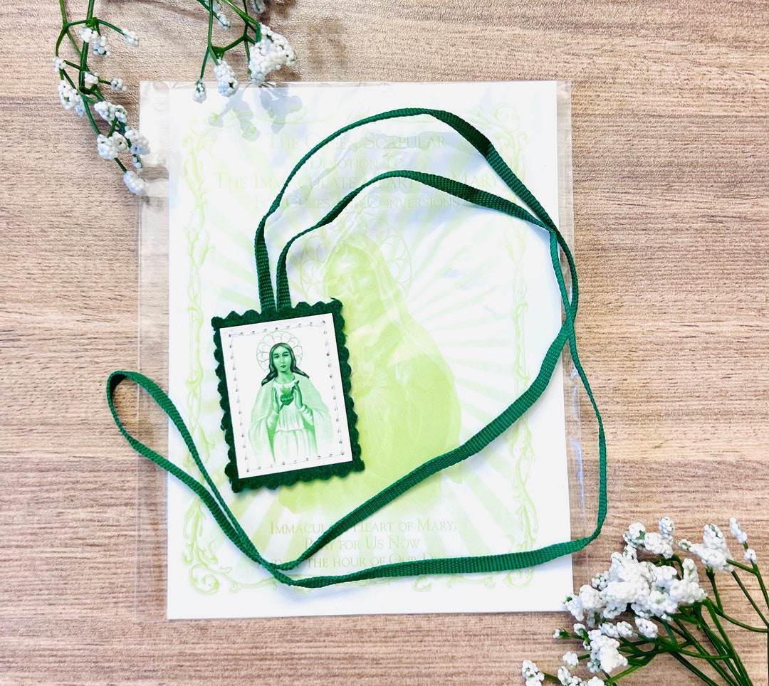 Green Scapulars, Catholic Scapulars, Catholic Gifts, Known for Miracles ...