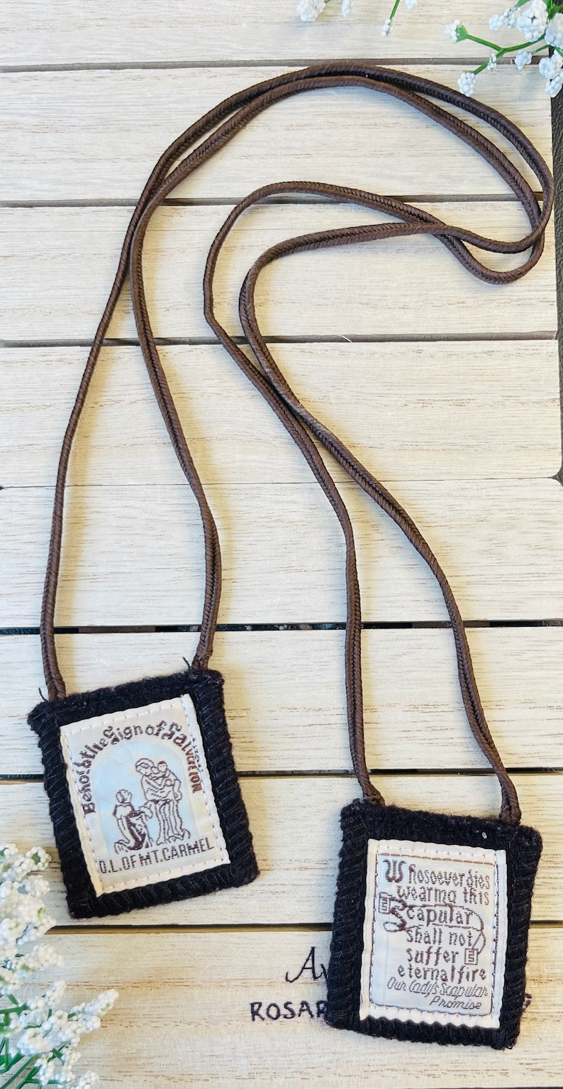 Brown Scapular of Our Lady of Mount Carmel - Etsy