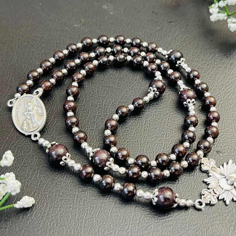 Garnet Rosary Beads - Etsy
