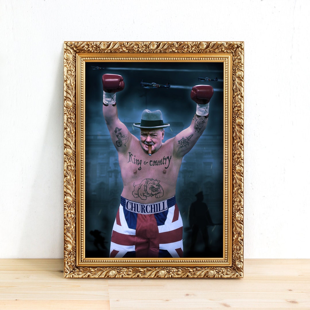 Winston Churchill Print Boxer Churchill Wall Art - Etsy