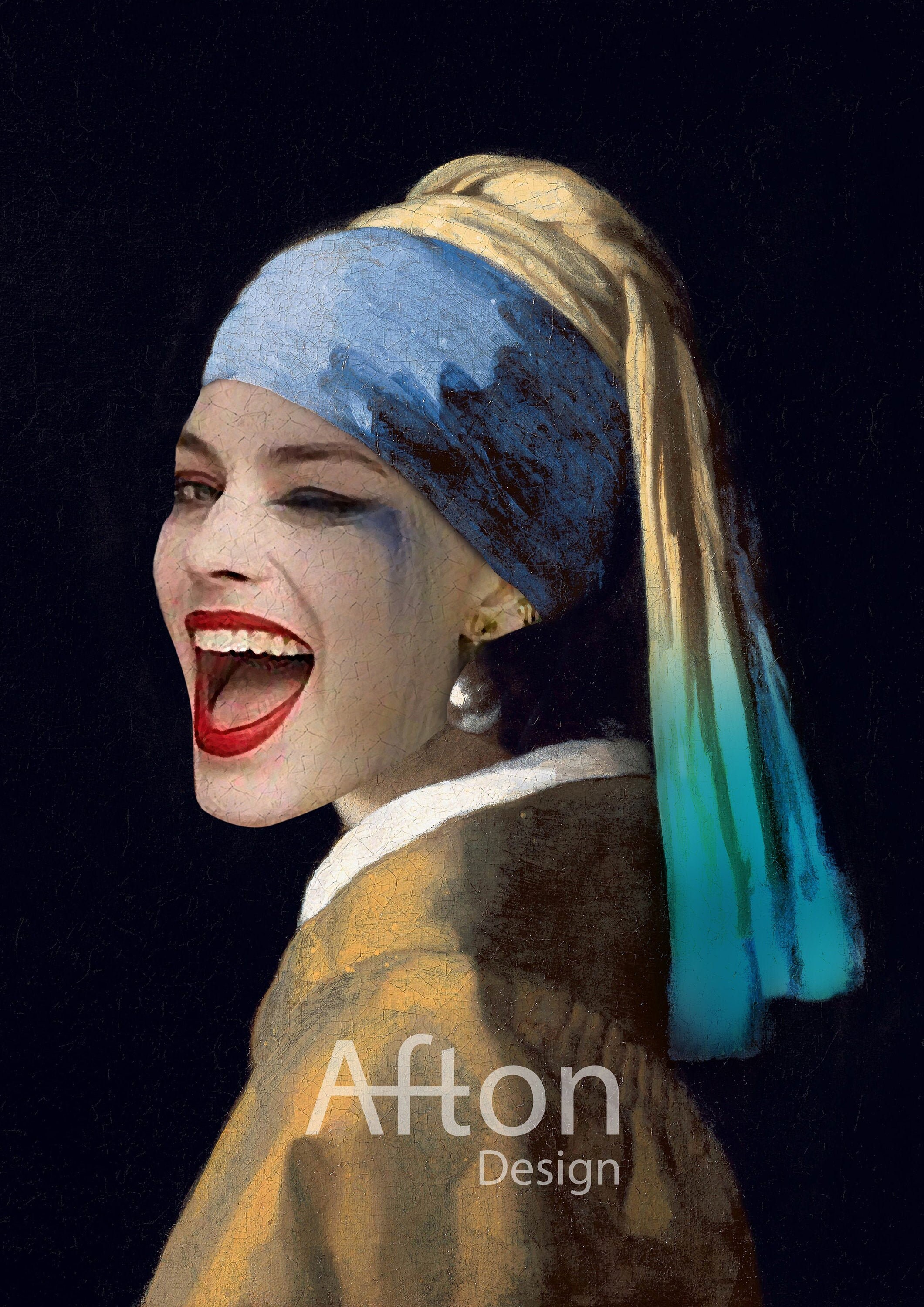 Margot Robbie Girl With a Pearl Earring Print - Etsy