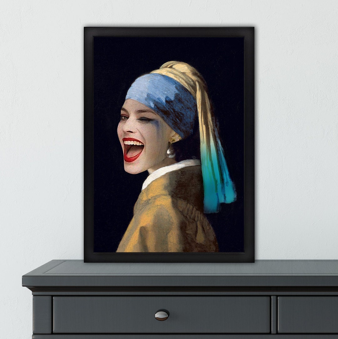 Margot Robbie Girl With a Pearl Earring Print - Etsy