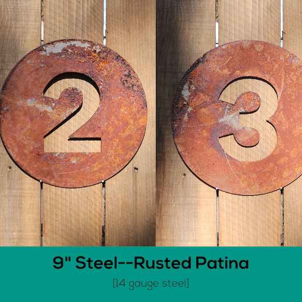 Rusted Numbers - Etsy