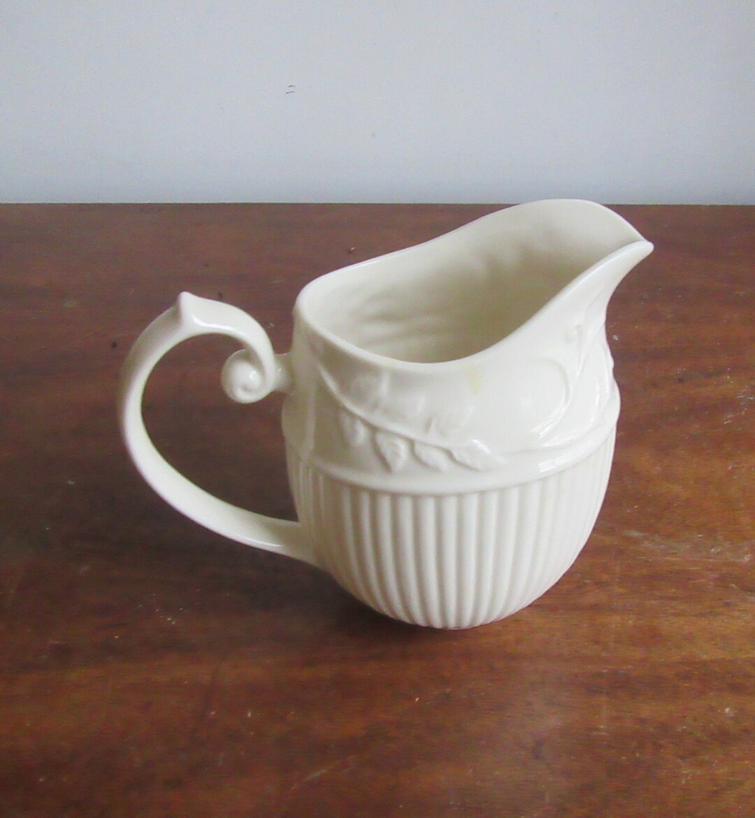 Vintage I. Godinger & Co Ivory Colored Porcelain Pitcher/vase - Etsy
