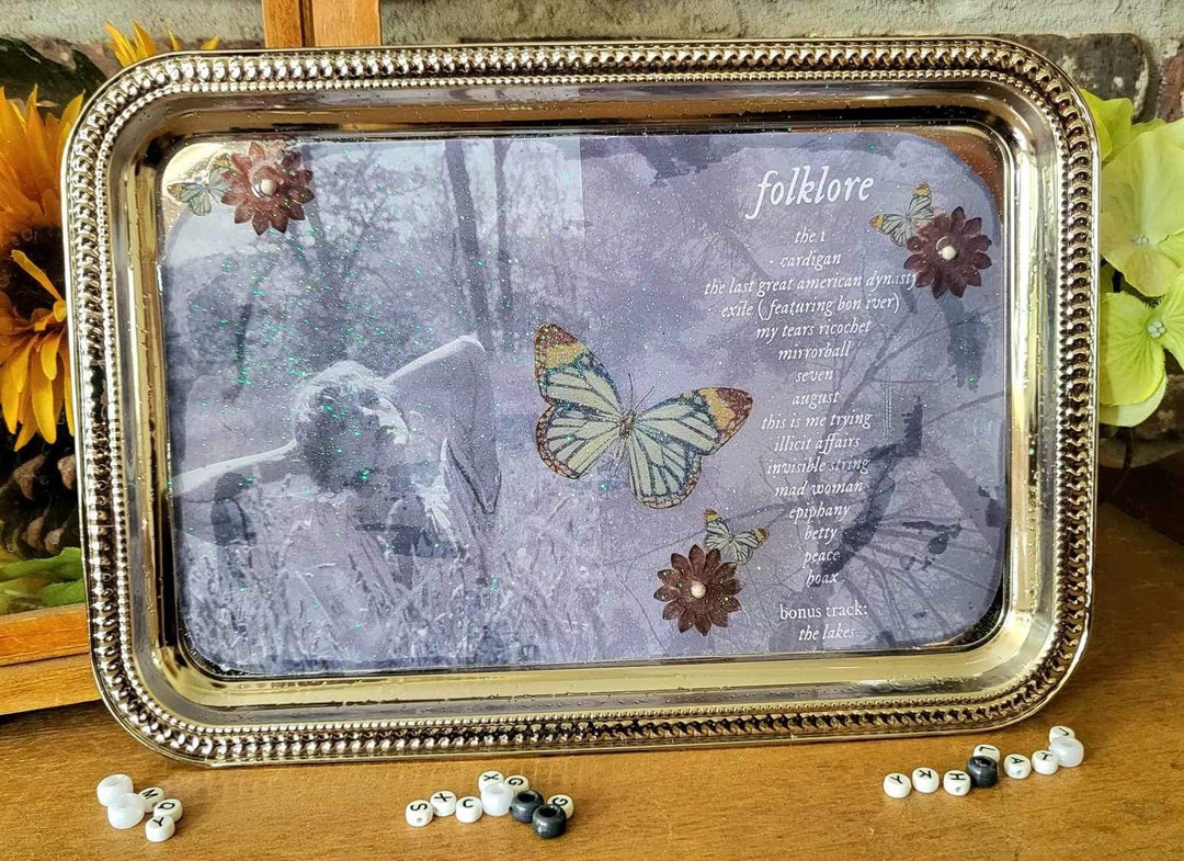 Taylor Swift Folklore Decorative Tray Set Trinket Tray - Etsy