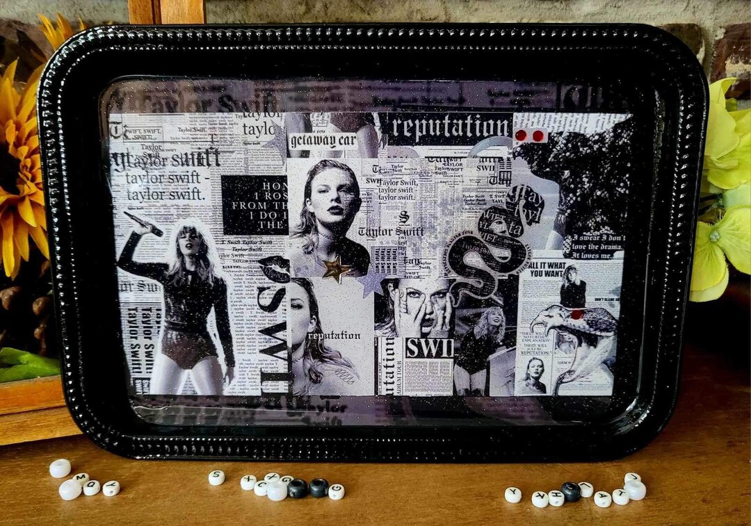 Taylor Swift Reputation Collage Decorative Tray Set Trinket - Etsy
