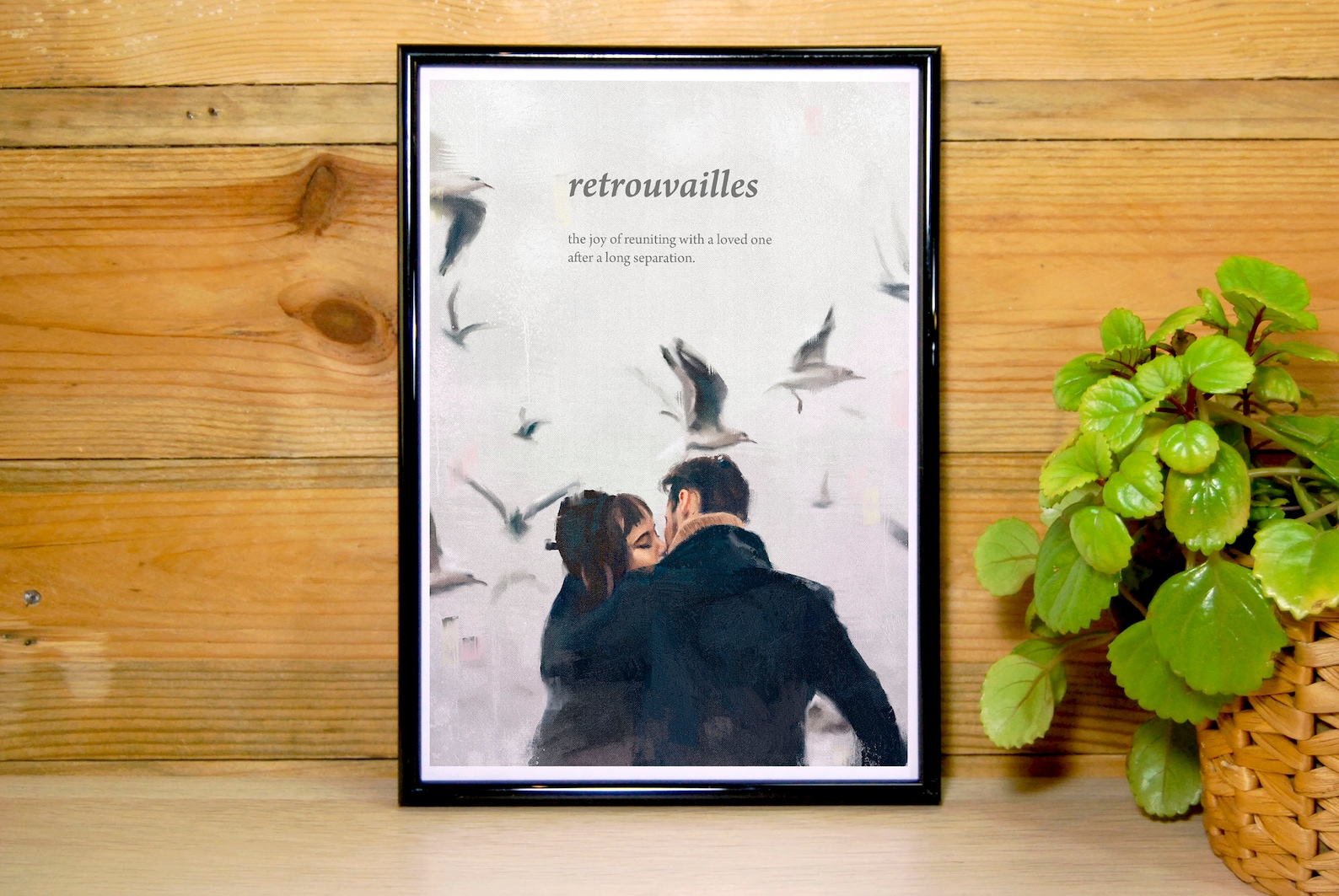 Retrouvailles art print / Retrouvailles indie poster | Etsy