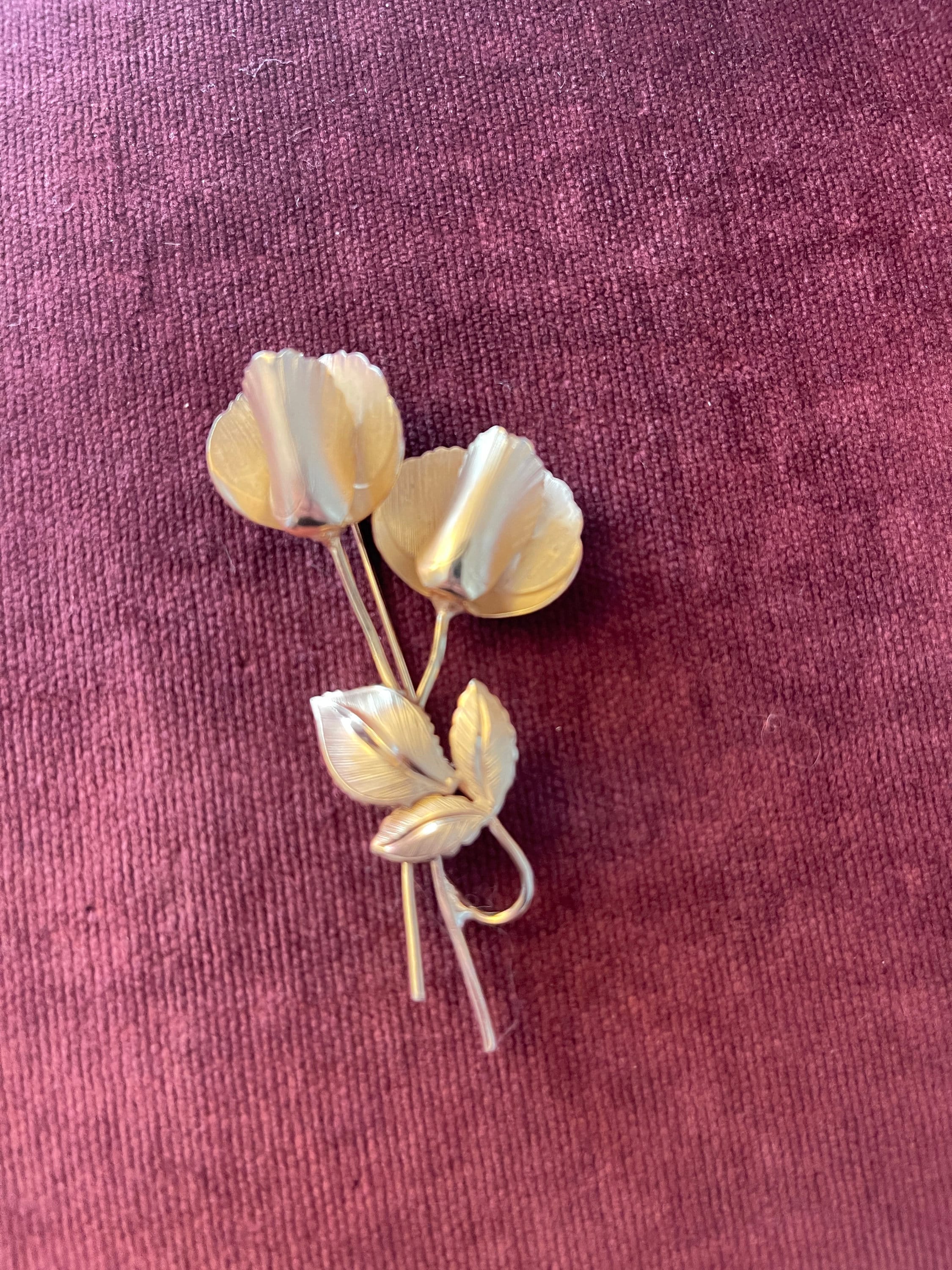 Vintage Signed Giovanni Gold-tone Double Rose Brooch Pin - Etsy UK