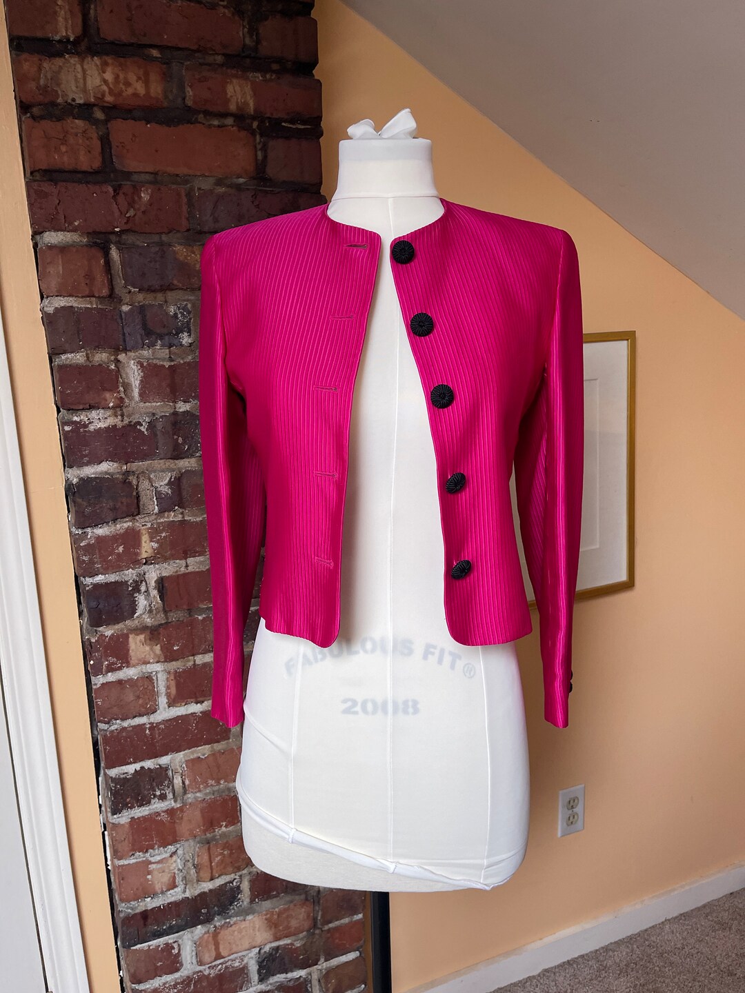 Vintage JAEGER Velvet Hot Pink Blazer Preppy Chic US 6 - Etsy