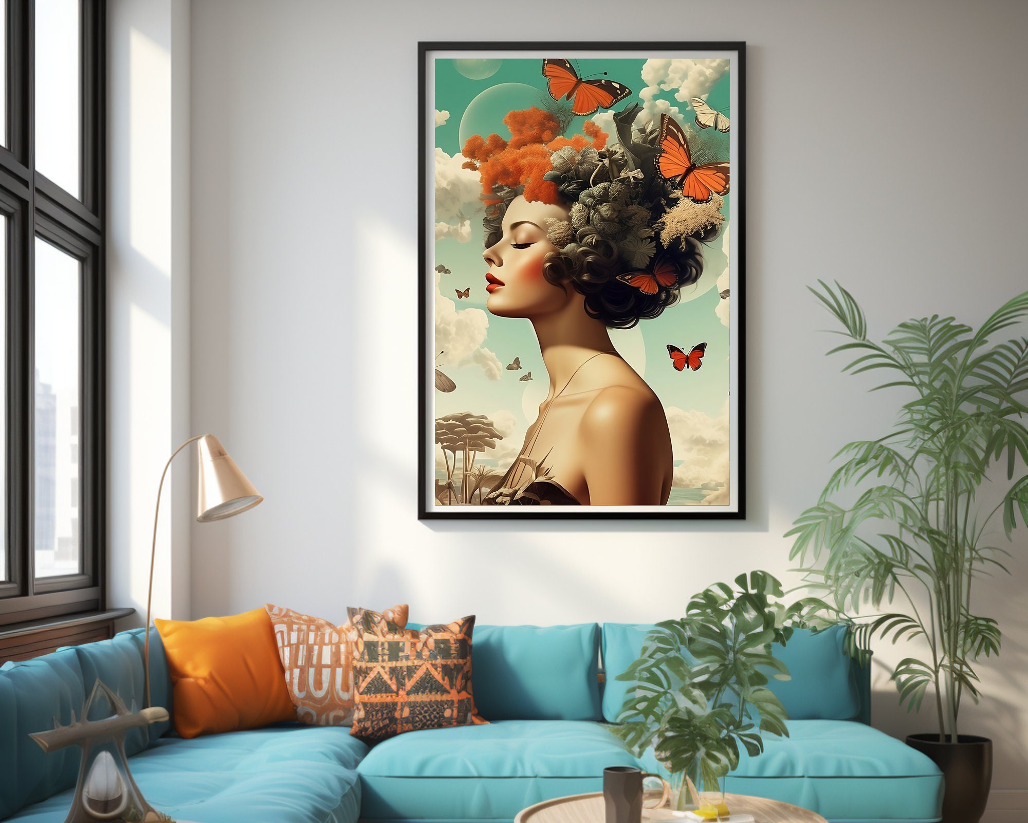 Persephone Goddess Portrait Vintage Digital Illustration, Collage Art ...