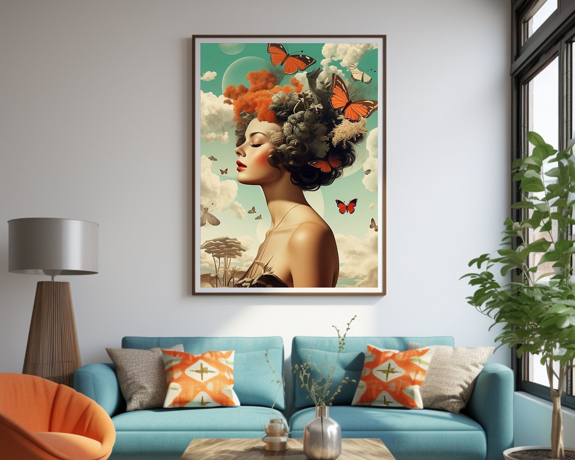 Persephone Goddess Portrait Vintage Digital Illustration, Collage Art ...