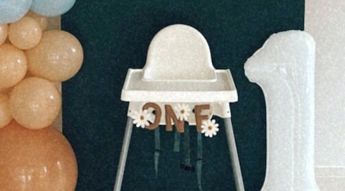 ONE Banner, First Birthday Banner, Floral Birthday, Photo Prop Banner ...