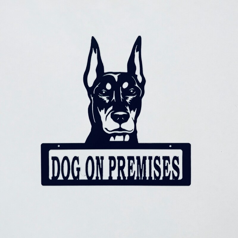 Doberman Dog Sign - Etsy