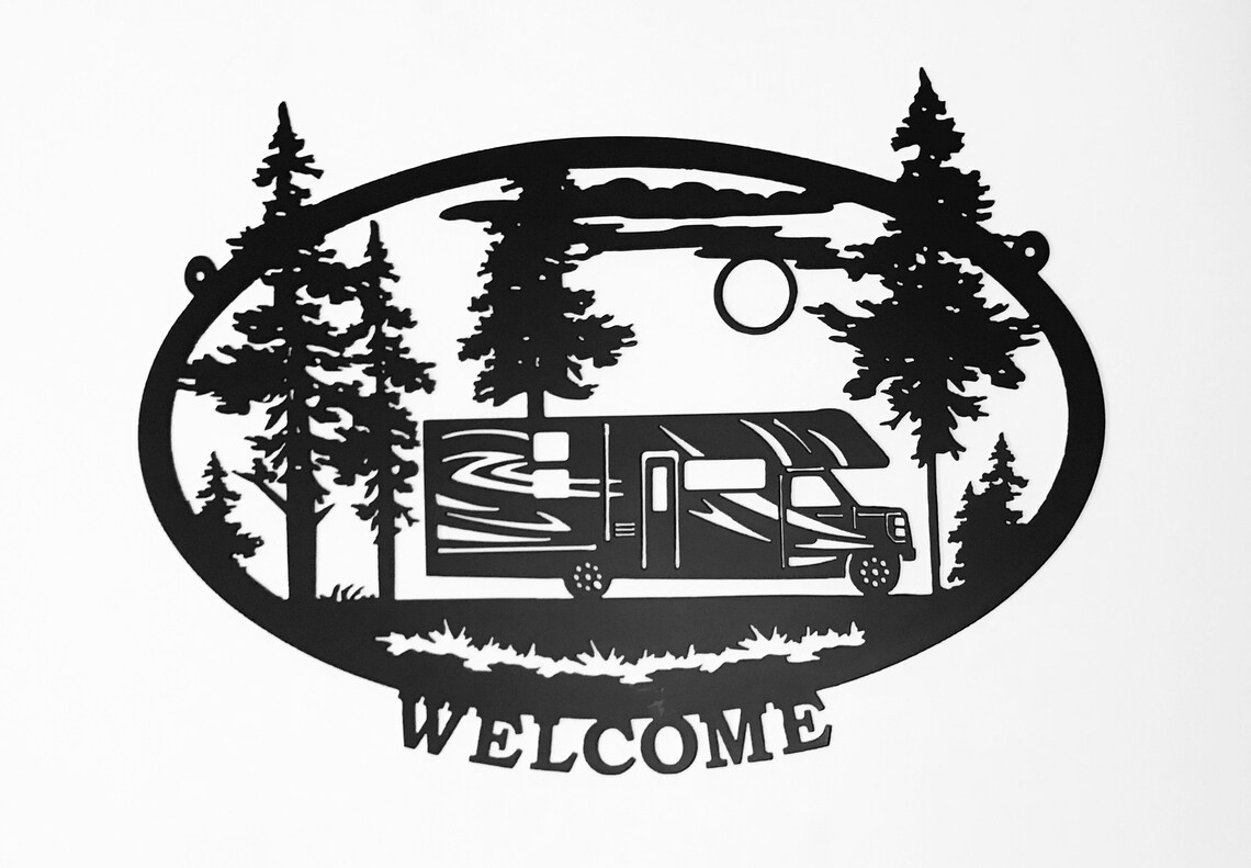 Welcome Motorhome Personalized Camper Powdercoated Metal Sign, Signe De ...