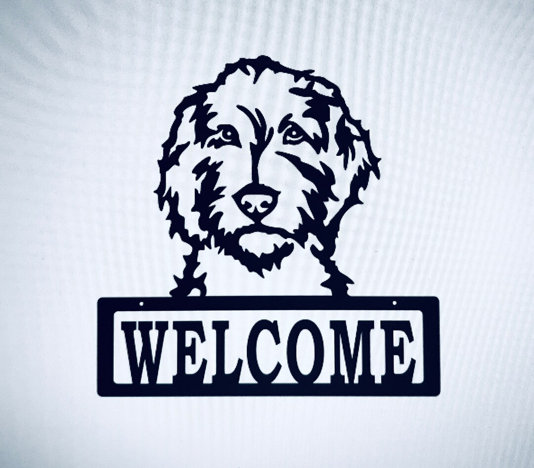 Labradoodle, Welcome Metal Sign or Dog on Premises Metal Sign ...