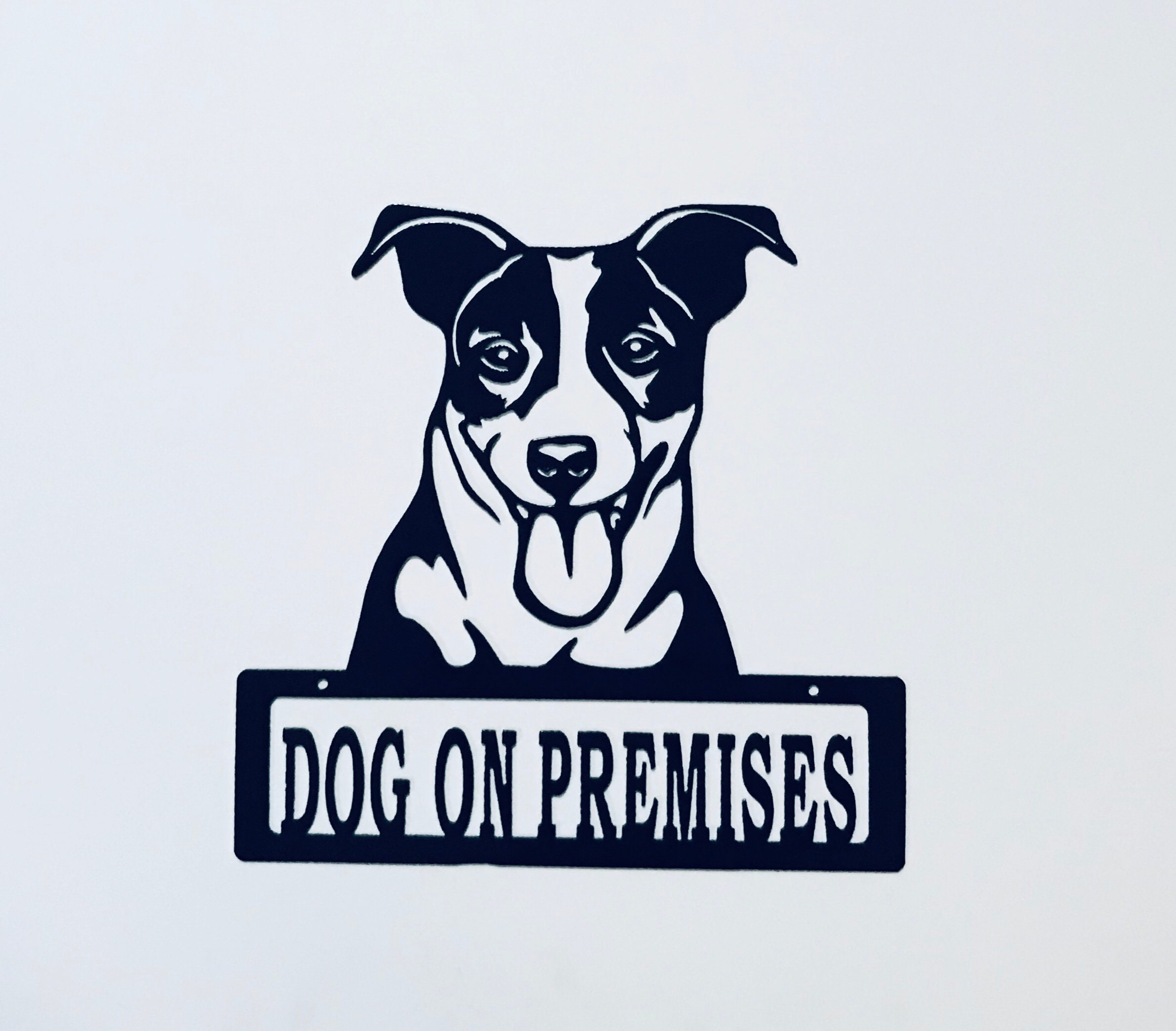 Jack Russell Welcome Metal Sign o Jack Russell Dog on Premises Metal ...