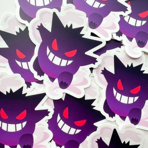 Gengar Sticker Pokemon Decals, Ghost Type, Poison Type, Haunter Gastly ...
