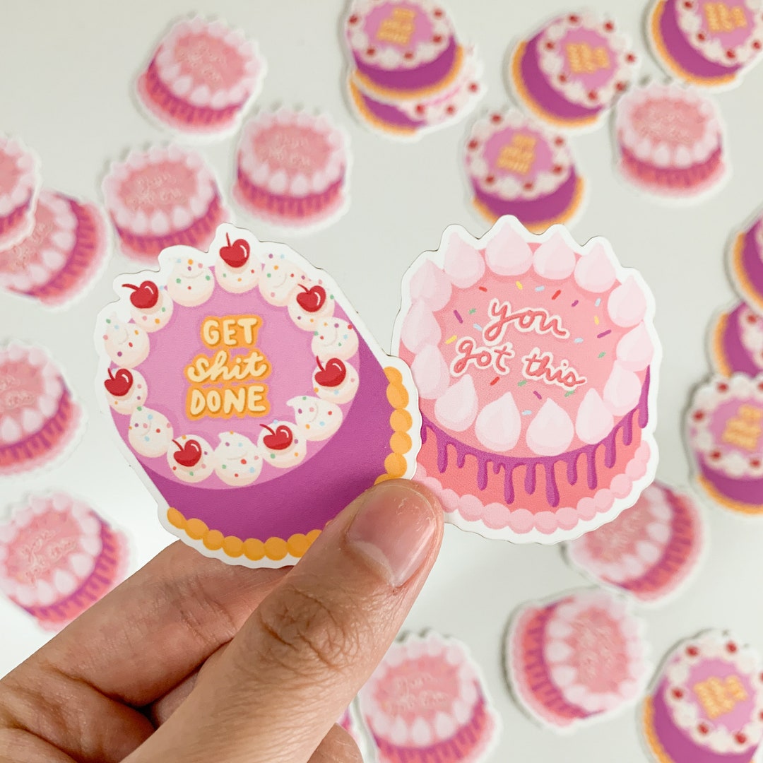 Kawaii Cake Stickers You Got This, Get Shit Done Korean Cake Cute ...