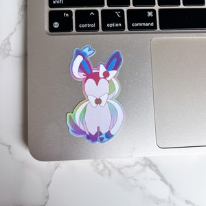 Sylveon Sticker Holographic Eeveelution Decal, Eevee Evolutions, Fairy ...