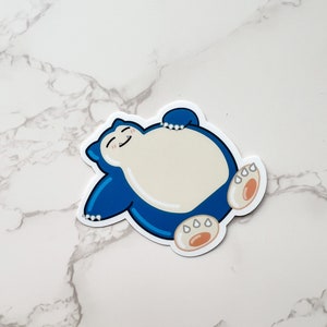 Snorlax Sticker Pokemon Sticker, Pokemon Sleep, Sleepy Lazy Snorlax ...