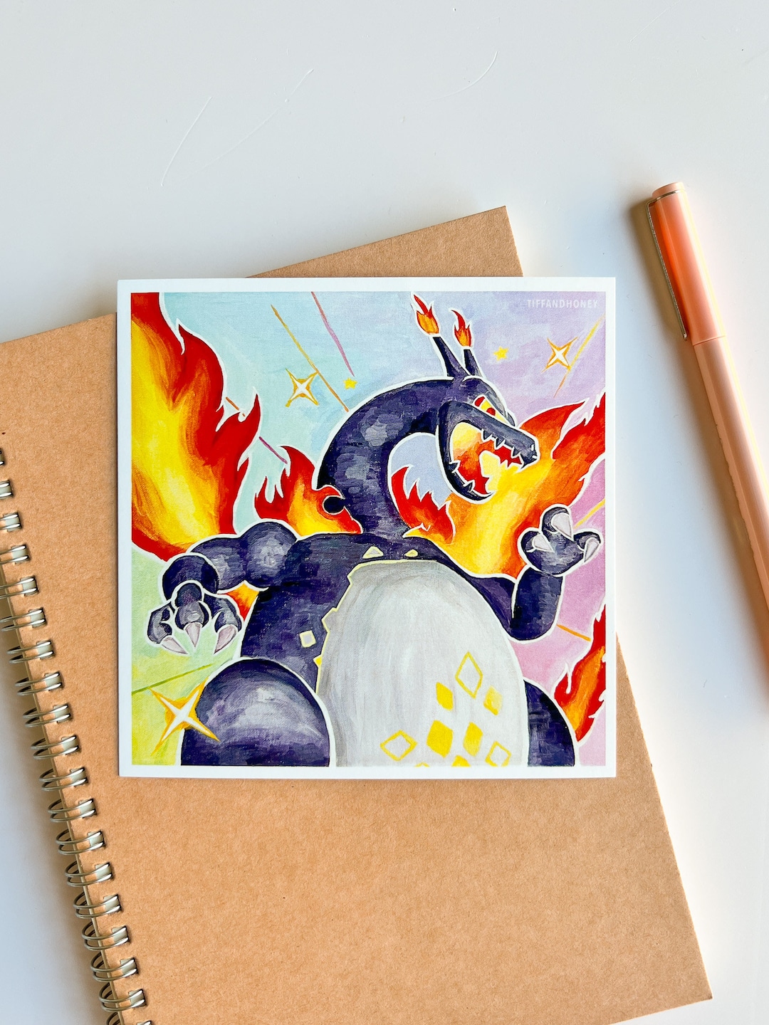 Shiny Charizard Art Print | Charizard VMAX - Shining Fates: Shiny Vault ...