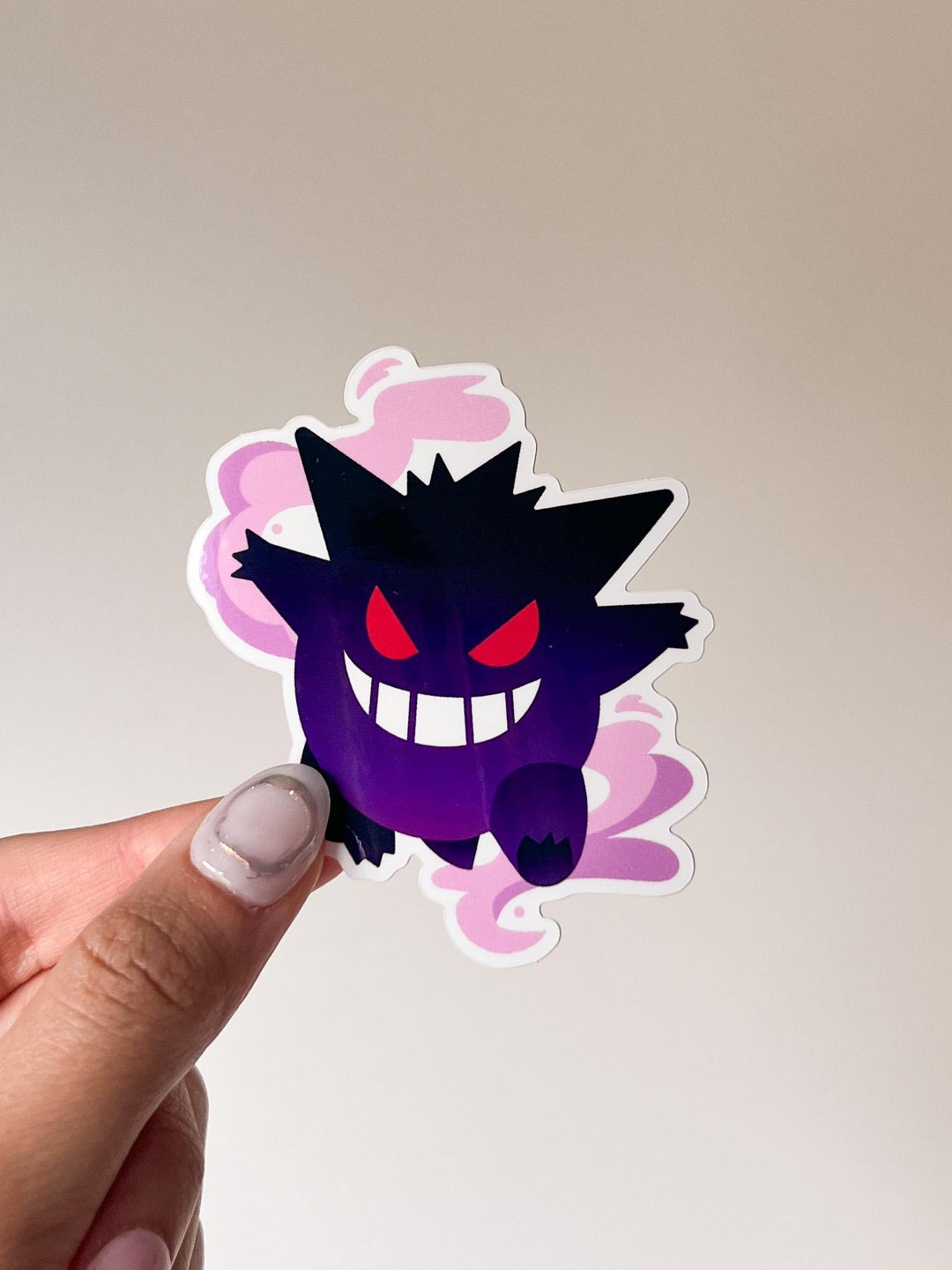 Gengar Sticker Ghost Type Pokemon Decals, Poison Type, Haunter Gastly ...