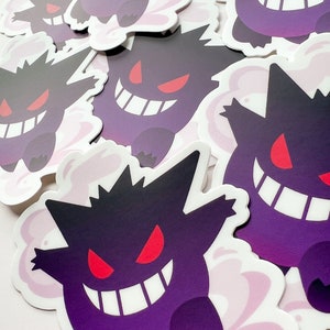 Gengar Sticker Pokemon Decals, Ghost Type, Poison Type, Haunter Gastly ...