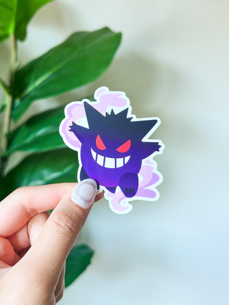 Gengar Sticker | Ghost Anime Decals, Haunter Gastly Poison Ghost Type ...
